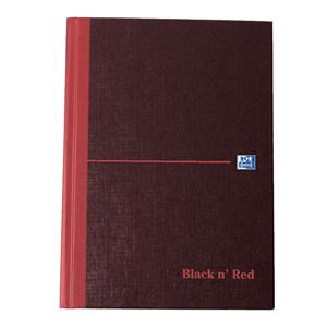 Black and Red Casebound Hardback A5 Notebook Single Cash 192 Pages ...