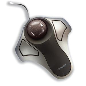 Kensington Orbit Wired Optical Trackball Mouse Black and Silver