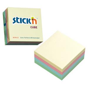 Value Stickn Sticky Notes Cube 76x76mm Pastel Colours | 21013