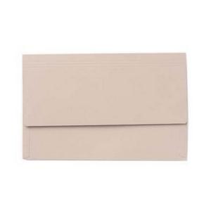 Exacompta Document Wallet Manilla Foolscap Half Flap 250GSM Buff (Pack ...