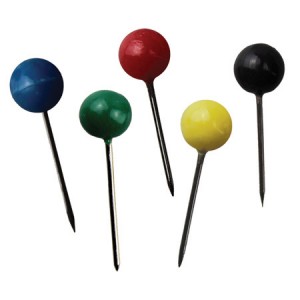 Value Map Pin Assorted Colours (Pack 100) - 26841