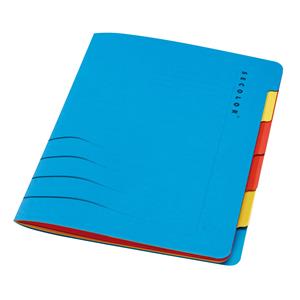 Jalema Secolor SixTab Cardboard File A4 Blue (Pack 5) - J833160BL ...