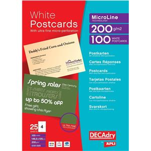 Decadry Place Cards 85x46mm [Pack of 132] | DPOCB3713