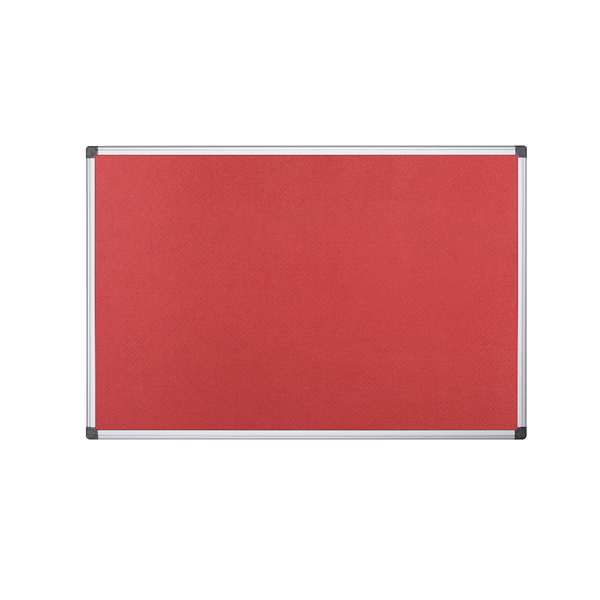 Bi-Office Red Felt Board 900x600mm | FA0346170
