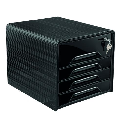 CEP Smoove Secure 4-Drawer Module with Lock Black | 7-311S