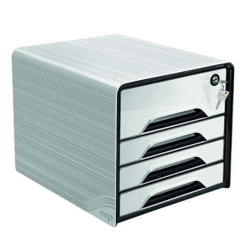 CEP Smoove Secure 4-Drawer Module with Lock White 7-311S White | 7-311S