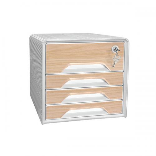 CEP Silva Smoove Secure 4-Drawer Module White and Beech | 1073111021