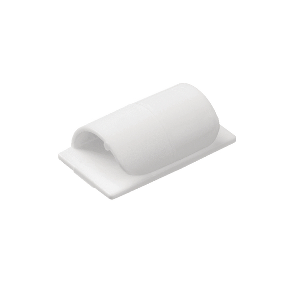 D-Line Cable Clips Self-Adhesive White [Pack of 20] | CTCLIP20PK