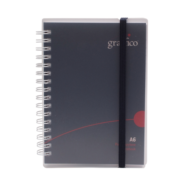 Graffico Twin Wire Polypropylene A6 Notebook 140 Pages | 500-0506