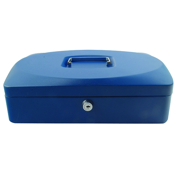 Q-Connect 12 Inch Cash Box Blue | KF02625