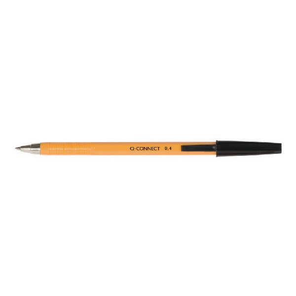 Q-Connect Ball Point Pens Fine Black [Pack of 20] | KF34046