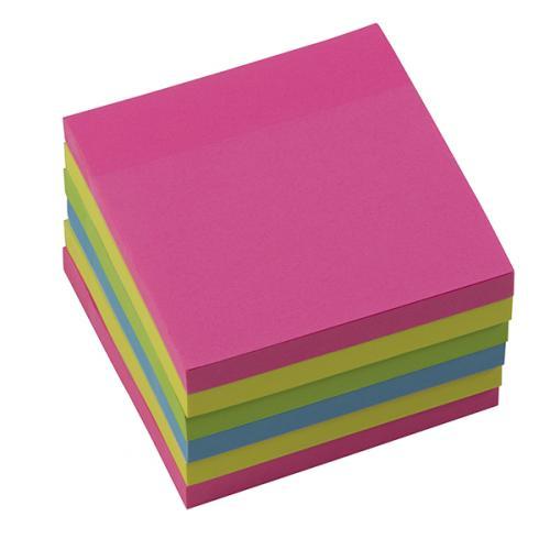 Initiative Extra Sticky Notes 76x76mm Assorted Neon [Pack of 6] | PI1729X