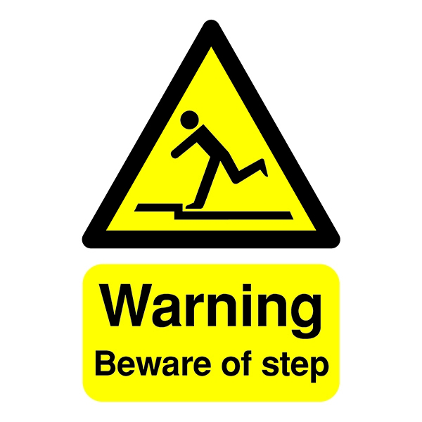 Warning Sign:Beware of Step A5 PVC | HA21451R