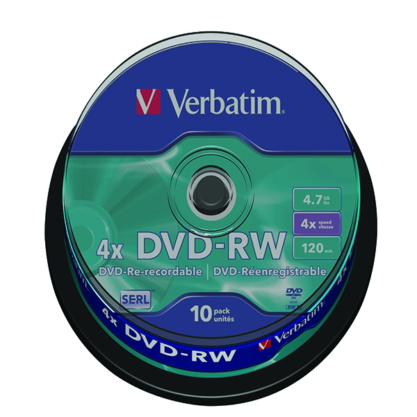 Verbatim DVD-RW 4x [Spindle of 10] | 43552
