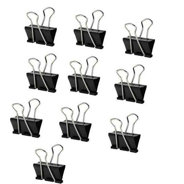 Clipper Foldback Clips 50mm Black [Pack of 10] | 23671
