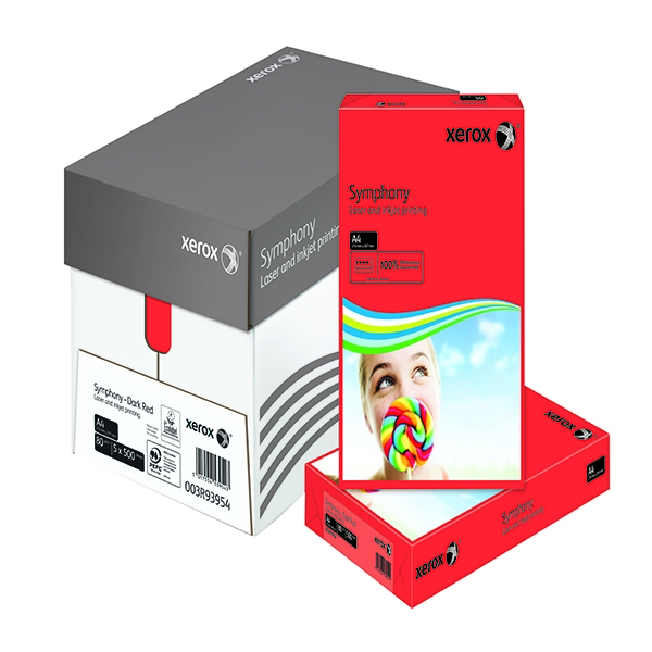 Xerox Symphony Paper Dark Red A4 80g Dark Red [Pack of 500] | 003R939